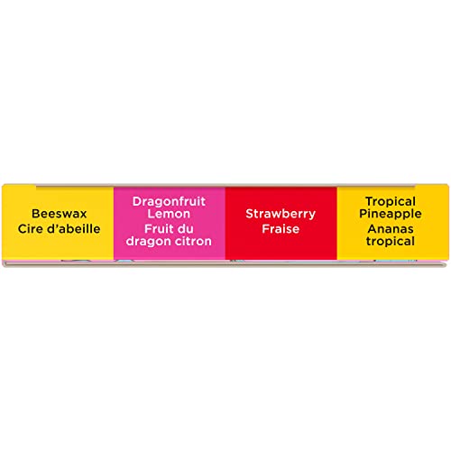 Burt's Bees Lip Balm Easter Basket Stuffers, Lip Care Gifts for All Day Hydration, In Full Bloom Set - Beeswax, Dragonfruit Lemon, Tropical Pineapple & Strawberry, 4 Pack (Packaging May Vary)