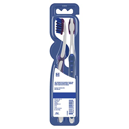 Oral-B 3D White Pro-Flex Stain Eraser Toothbrushes, Medium, 2 Count