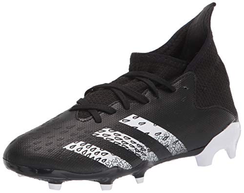 adidas Firm Ground Predator Freak .3 Soccer Shoe (boys) Black/White/Black 2 Little Kid