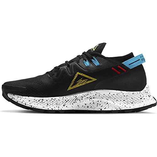Nike Men's Pegasus Trail 2 Shoe, Black/Dark Sulfur-off Noir-chile Red, 9