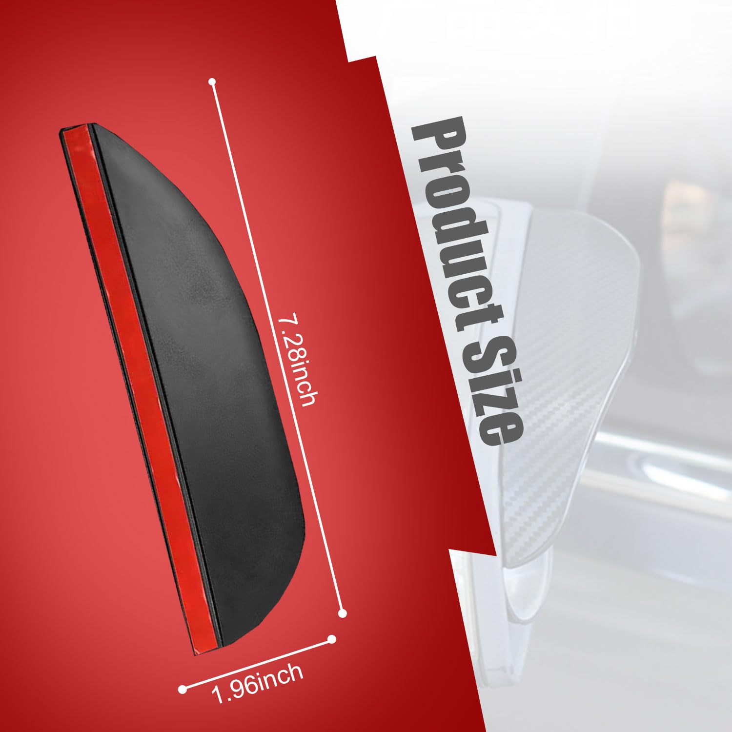Pincuttee 2PC Side Mirror Visor Rain Guards,Car Rear View Mirror Rain Cover,Silicone Rain Shield,Mirror Cover Rubber Visor Guard(Solid-Black,2Pack)