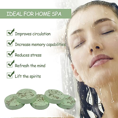 Serenity Select Eucalyptus Shower Steamers Organic Aromatherapy Shower Bombs with Essential Oil 6 Shower Vapor Tablets for Stress Relief & Relaxation. Great Stocking Stuffer for Christmas Hanukkah