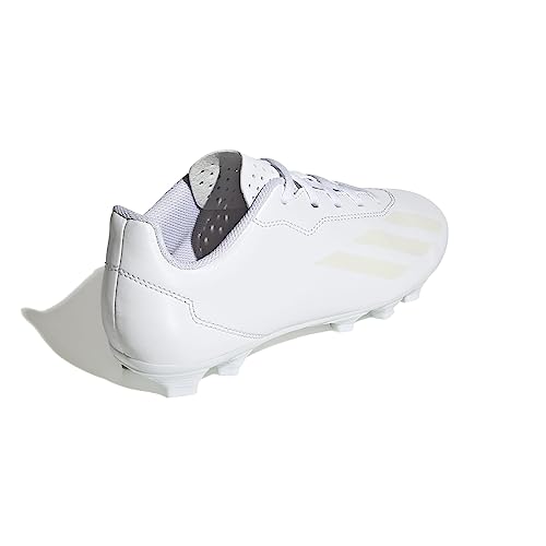 adidas X Crazyfast.4 Firm Ground Cleats Sneaker, White/White/White, 12 US Unisex Little Kid