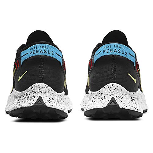 Nike Men's Pegasus Trail 2 Shoe, Black/Dark Sulfur-off Noir-chile Red, 9