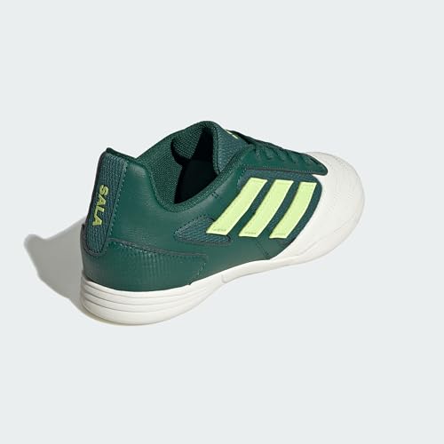 adidas Super Sala 2 Sneaker, Collegiate Green/Pulse Lime/Off White, 1.5 US Unisex Little Kid