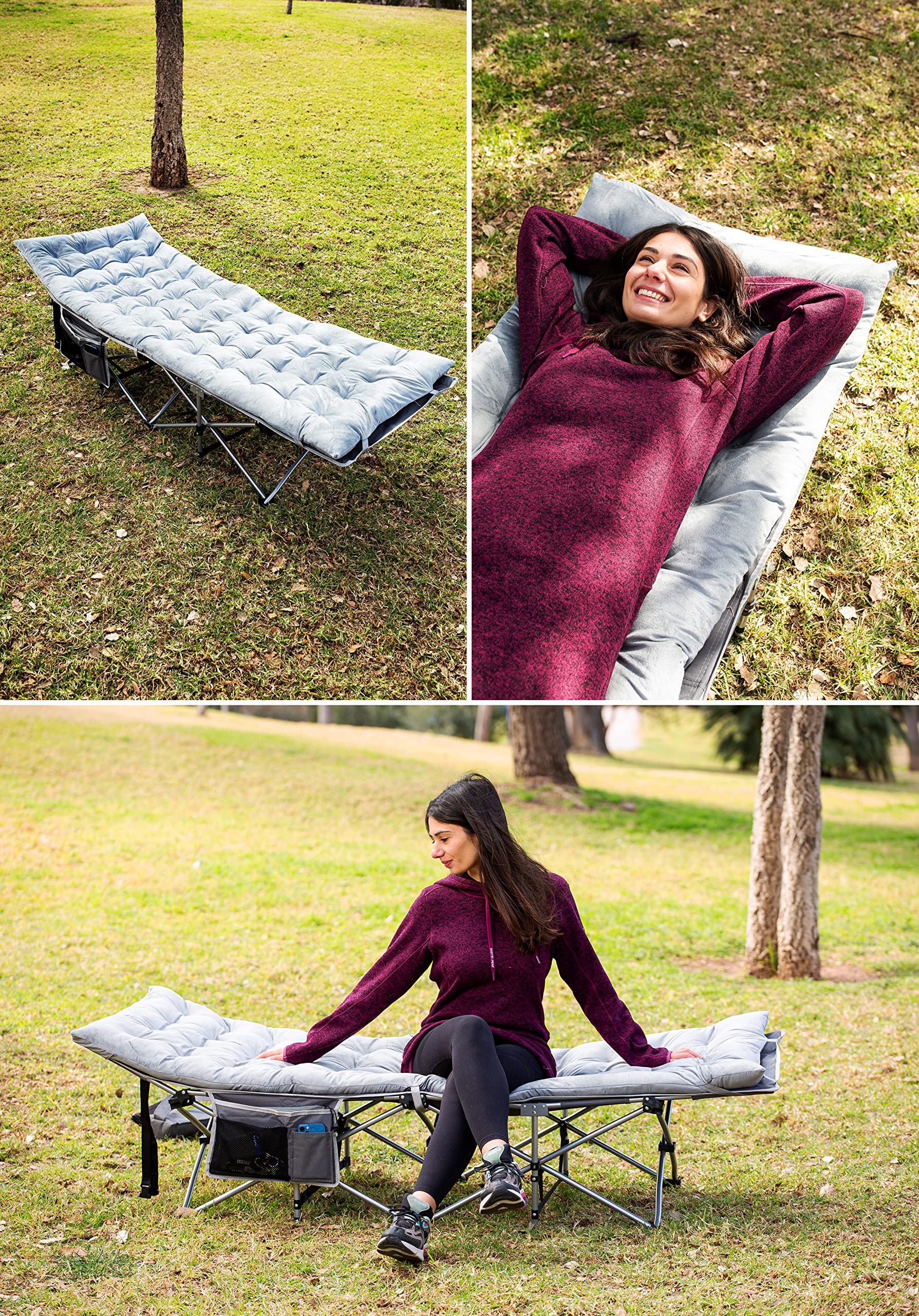 Zento Camping Cot Mattress Foam Pad for Adults β Thick Soft Ultra Comfort Sleeping Pad for Traveling Hiking Outdoor or Indoor Use β Lightweight Easy to Carry Foldable Waterproof Adult Cot Mattress