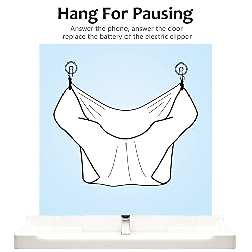 Beard Bib, Men's Beard Hair Catcher for Shaving Trimming, Non-Stick Beard Trimming Catcher Bib, Beard Bib Apron for Men with Strong Suction Cups, Grooming Gifts for Husband Dad, White