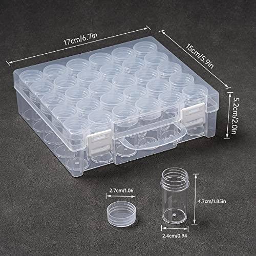 Bead Organizer, Bead Containers, Craft Storage Containers Diamond Painting Storage Containers Bead Storage Containers with Lids Diamond Painting Box Glitter Containers for DIY Art Crafts Nail (2 Pack)