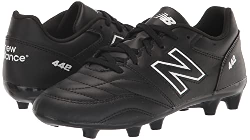 New Balance Boy's 442 V2 Academy FG Junior Soccer Shoe, White/Black, 2.5 Little Kid