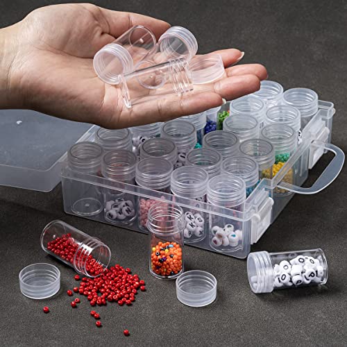 Bead Organizer, Bead Containers, Craft Storage Containers Diamond Painting Storage Containers Bead Storage Containers with Lids Diamond Painting Box Glitter Containers for DIY Art Crafts Nail (2 Pack)