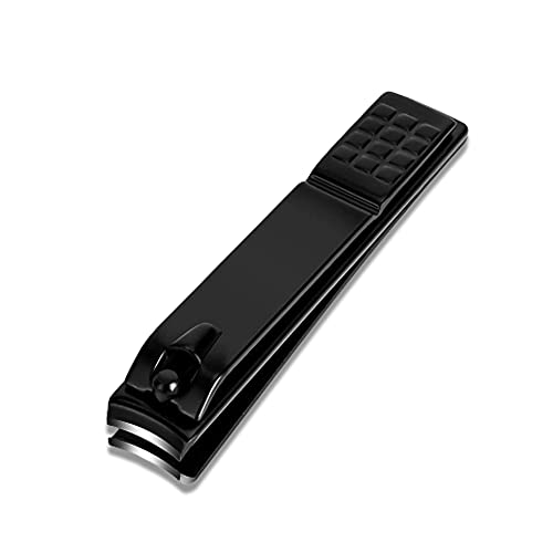 Nail Clippers Black Matte Stainless Steel Fingernail & Thick Toenail & Ingrown Nail clippers (Black)