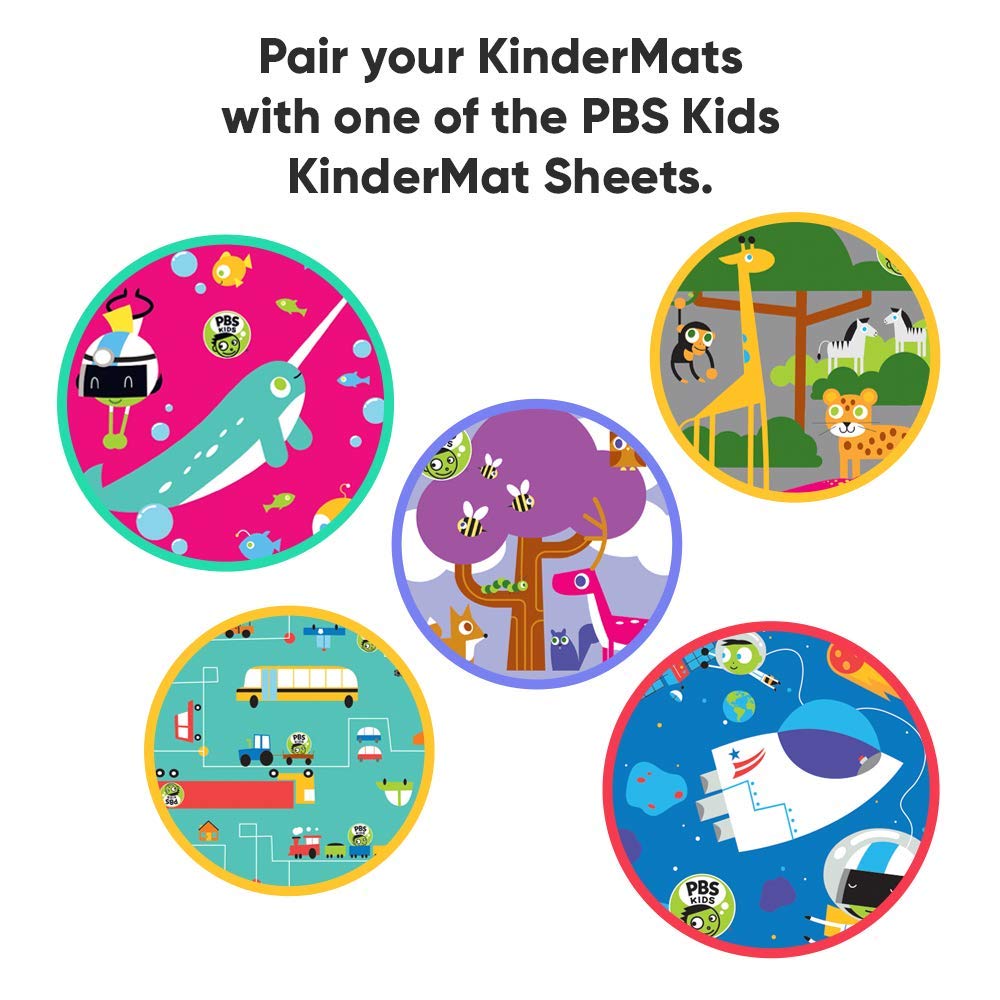 CASE Pack of 12 KinderMat, 1" Thick, 45" x 19" x 1", Red/Blue, 100% Made in USA
