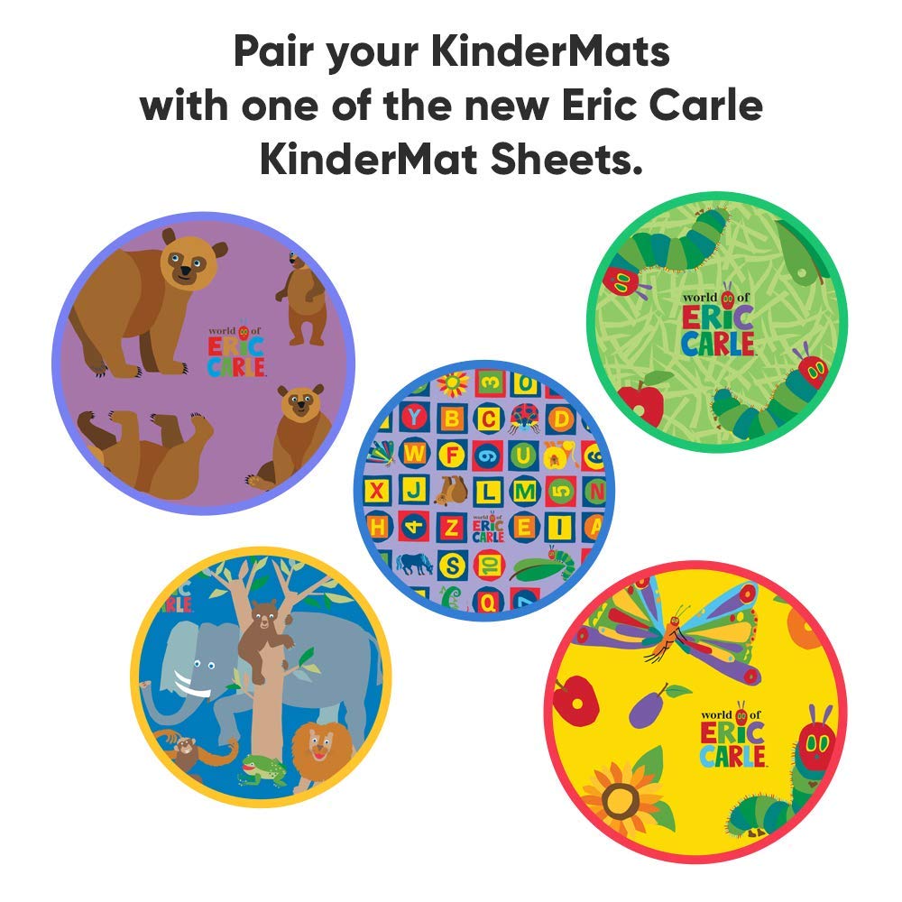 CASE Pack of 12 KinderMat, 1" Thick, 45" x 19" x 1", Red/Blue, 100% Made in USA