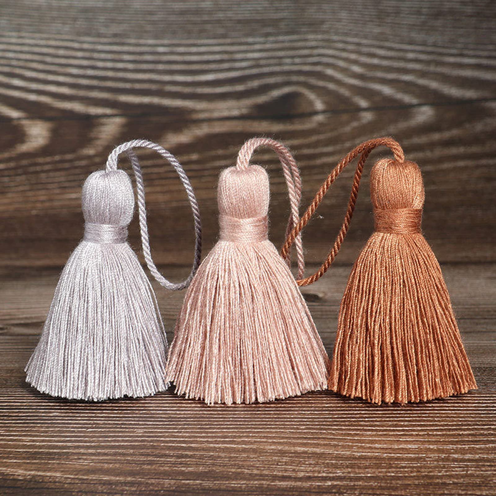 amokk Cute Chunky Bookmark Tassels with Cord Loop for Home Decor Tassels for Jewelry Making, Bookmark, DIY Craft - 5.31 in Length 14 Pieces (Multi)