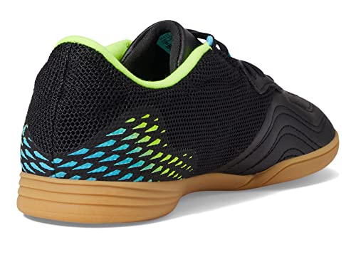 adidas Copa Sense.3 Indoor Sala Soccer Shoe, Black/Bright Cyan/Team Solar Yellow, 4.5 US Unisex Big Kid