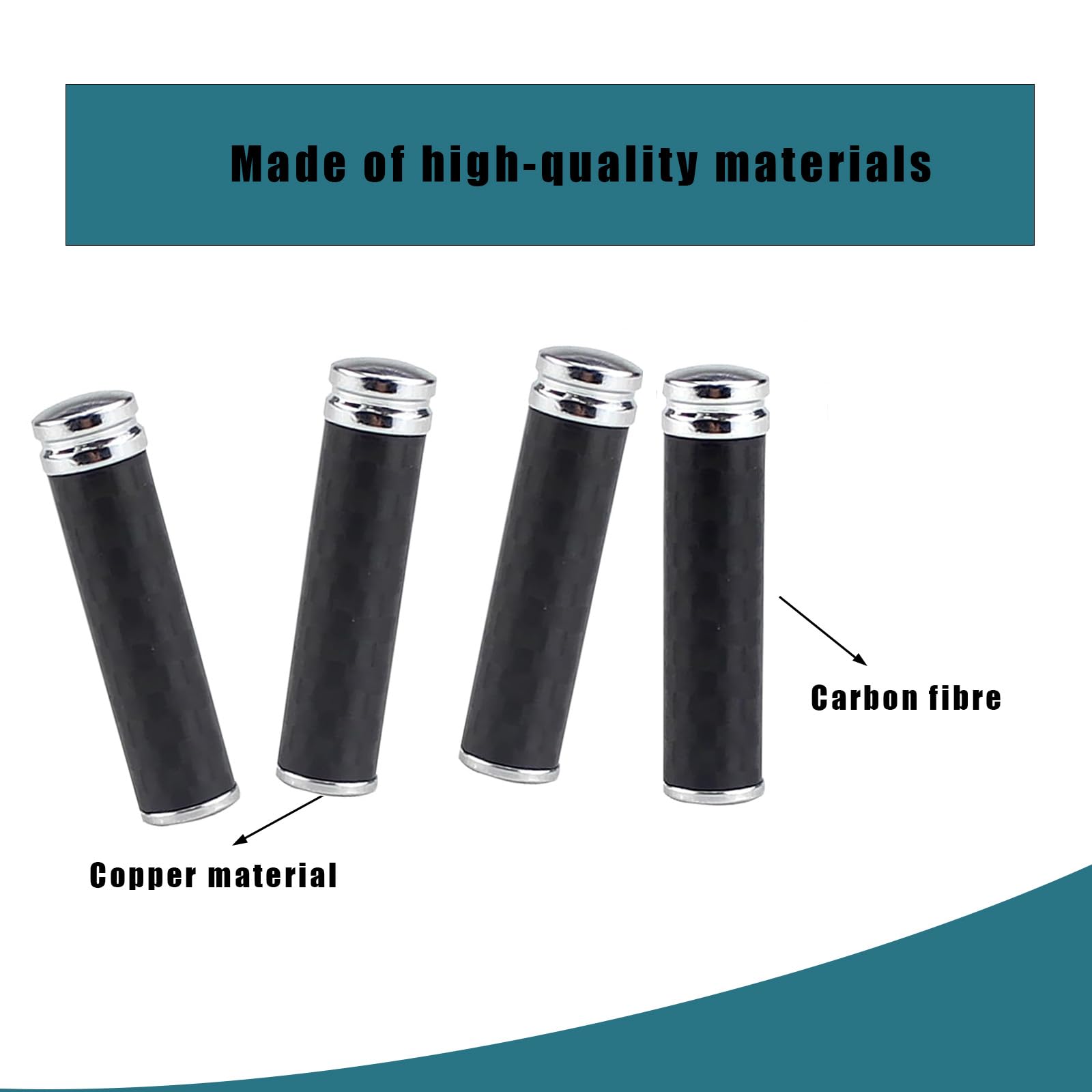 UGSHY 4 PCS Carbon Fiber Auto Door Lock Pin Cover, Door Bolt Decorative Modification Cover, Interior Vehicle Door Pull Pins, Car Lock Knobs Pin Stick, Universal for Most Cars (Black)