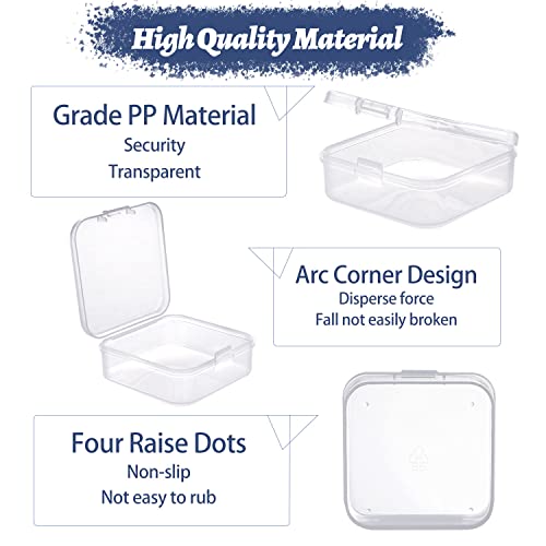 26 Pack Mini Clear Plastic Bead Storage Containers Organizers with Lids Diamond Painting Storage Cases for Small Items Jewelry Beads Art Accessories Organizing Bin Box for Crafts Screws Drill Keepers