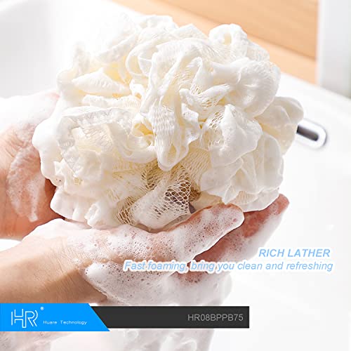 Loofah Sponge 75g Bath Sponge Exfoiating Body Scrubber HR Huare Technology Shower Loofah 3 Pack, Stocking Stuffers Xmas Gift Set for Family and Friends
