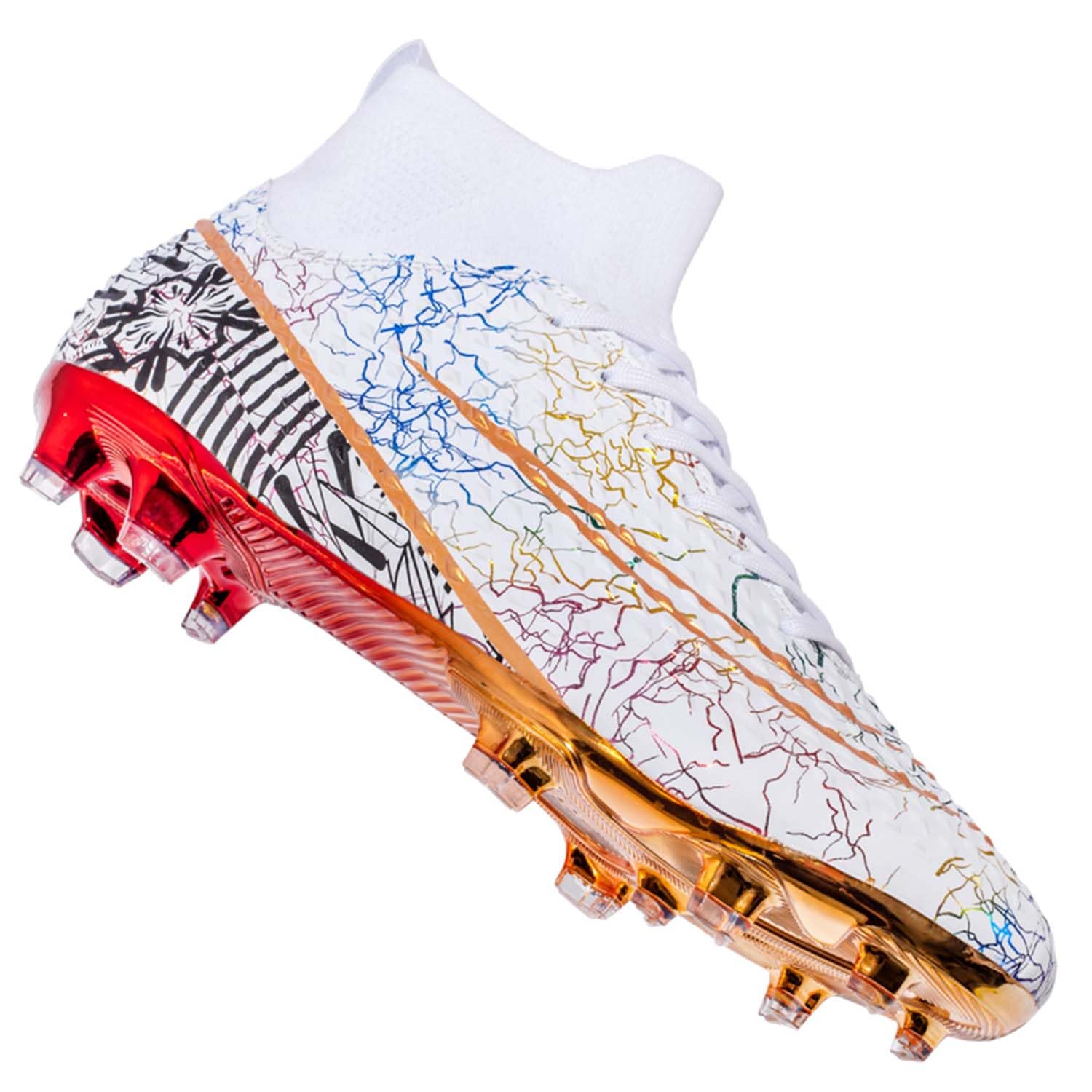 Dennger Boys Girls Soccer Cleats Kids Outdoor Indoor Football Trainning Shoes Athletic Turf Cleats Sneaker Shoes