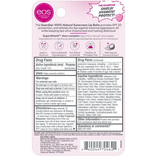eos Sun Protect - Coconut | SPF Lip Balm with SPF 30 Protection and Water Resistant | Lip Care to Nourish Dry Lips | Gluten Free | 0.14 oz