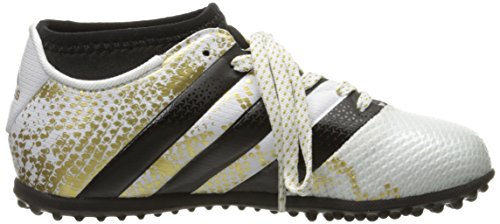 adidas Performance Kids' Ace 16.3 Primemesh Turf Soccer Cleats, White/Black/Metallic Gold, 2.5 M US Little Kid