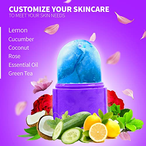 Ice Face Roller, Silicone Ice Mold For Face, Eyes, Neck, Reusable, Washable, Ice Roller For Face And Eye, Tighten & Even Skin, Reduce Puffiness & Migraine Relief