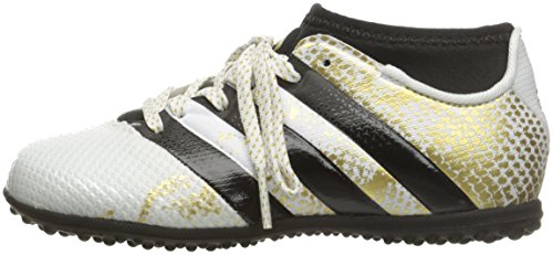 adidas Performance Kids' Ace 16.3 Primemesh Turf Soccer Cleats, White/Black/Metallic Gold, 2.5 M US Little Kid