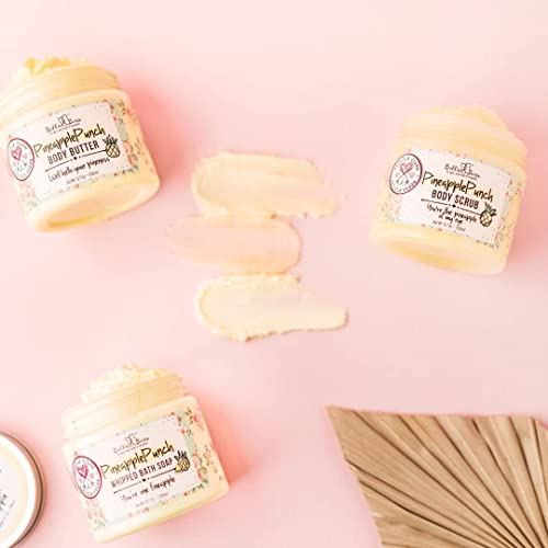 Bella & Bear Pineapple Body Butter, Hydrating Formula - Vegan Travel Size, 3.4oz' (3.4 oz)