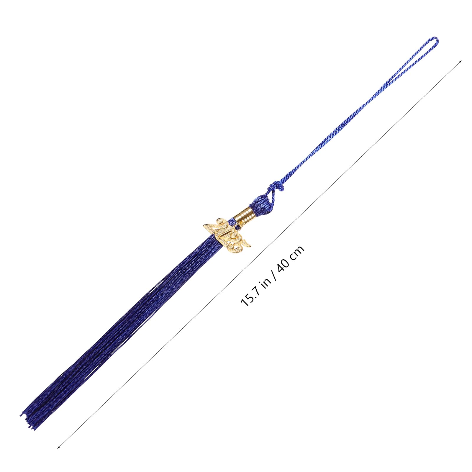 24 Pcs Graduation Cap Tassels Graduation Pendants 2025 Year Charms Graduation Hat Tassel Decor Hat Academic Graduation Cap Tassels Alloy Blue
