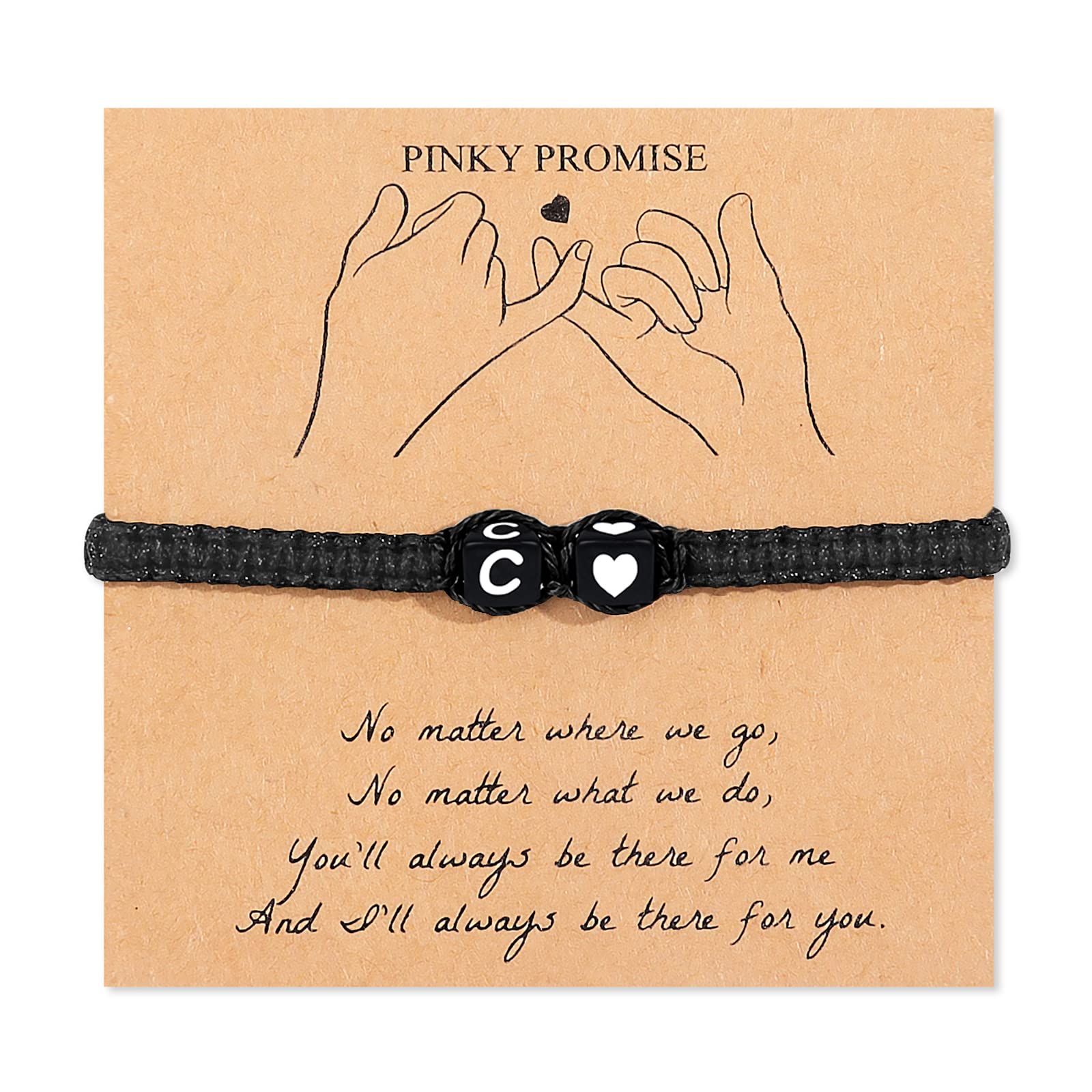 Initial Bracelet for Men Women Letter Charm Couples Bracelets Handmade Gift for Bf and Gf Custom Personal Jewelry Bracelet Birthday Anniversary Gifts for Men Women