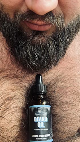 Bears Looking Beard Oil Conditioner - All Natural Sandalwood Scent with Argan Oil - Softens & Strengthens Beards and Mustaches