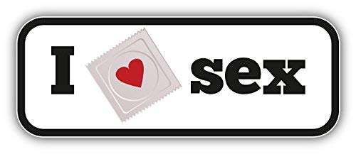 DG Graphics I Love Sex Slogan Art Decor 6'' x 2'' Magnet Vinyl Magnetic Sheet for Lockers, Cars, Signs, Refrigerator