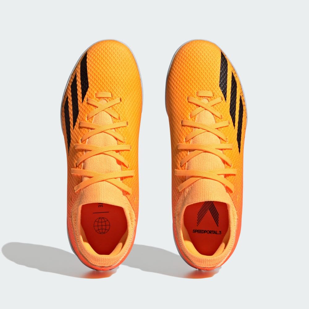 adidas X SPEEDPORTAL.3 Turf Football Shoe, Solar Gold/Black/Team Solar Orange, 5.5 US Unisex Big Kid