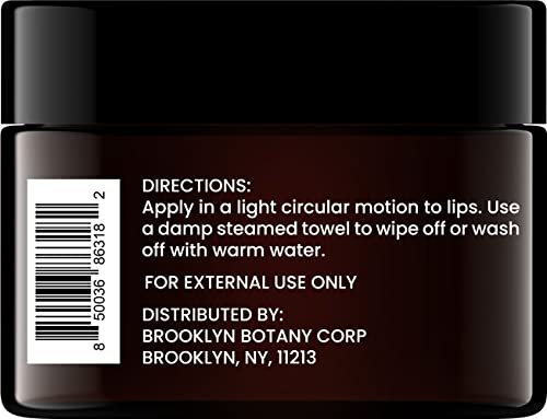 Brooklyn Botany Lip Scrub Exfoliator 1 oz β Lip Moisturizer for Dry Lips and Chapped Lips β Gentle Lip Exfoliator for Smooth and Brighter Lips β Coconut Flavor