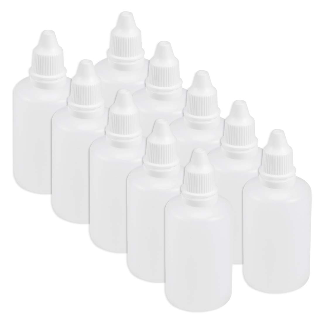 uxcell Plastic Dropper Bottle, 50ml/1.7oz Small Mouth Drop Bottles Empty Squeezable Liquid Dropper Bottle 10pcs