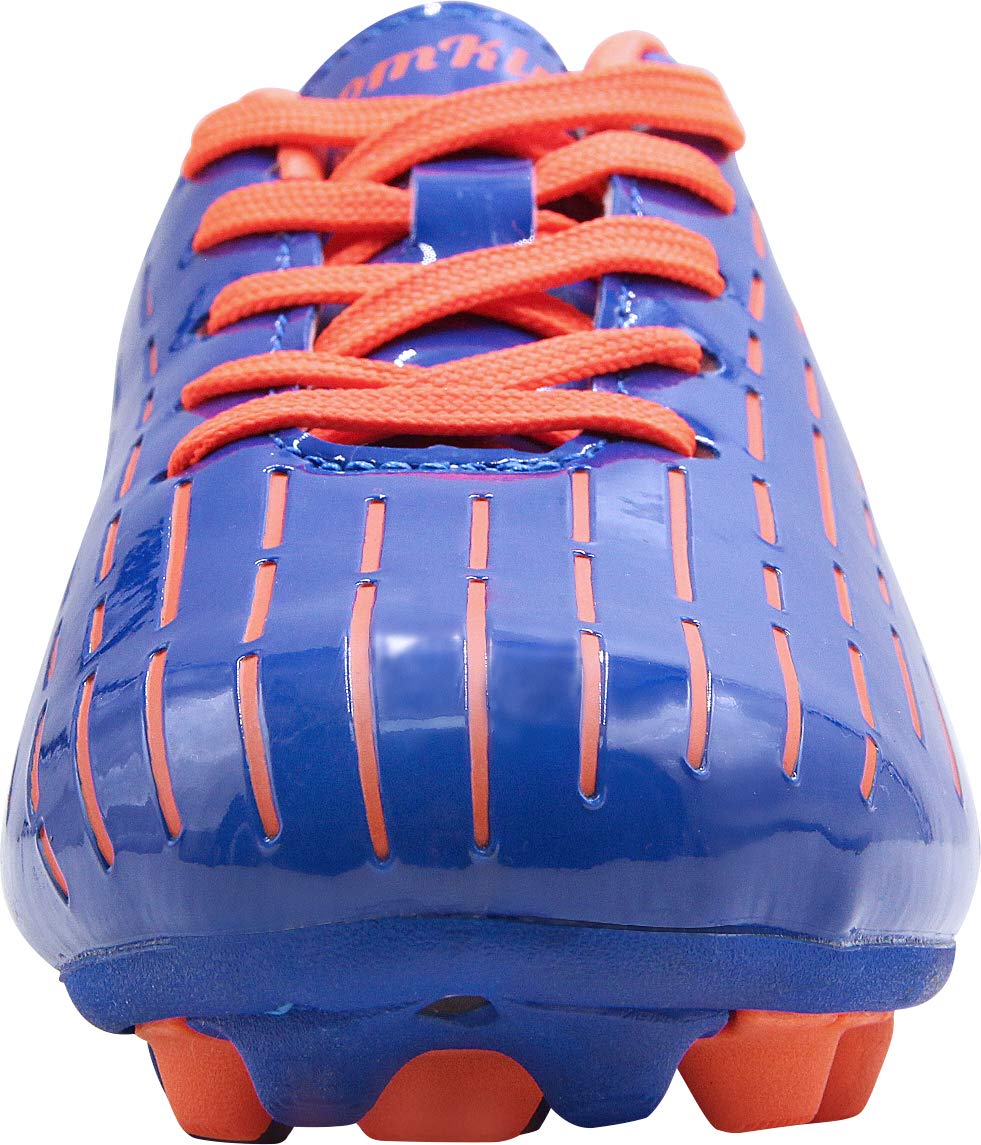 BomKinta Kid's FG Soccer Shoes Athletic Outdoor Soccer Cleats Blue Size 1 M US Little Kid