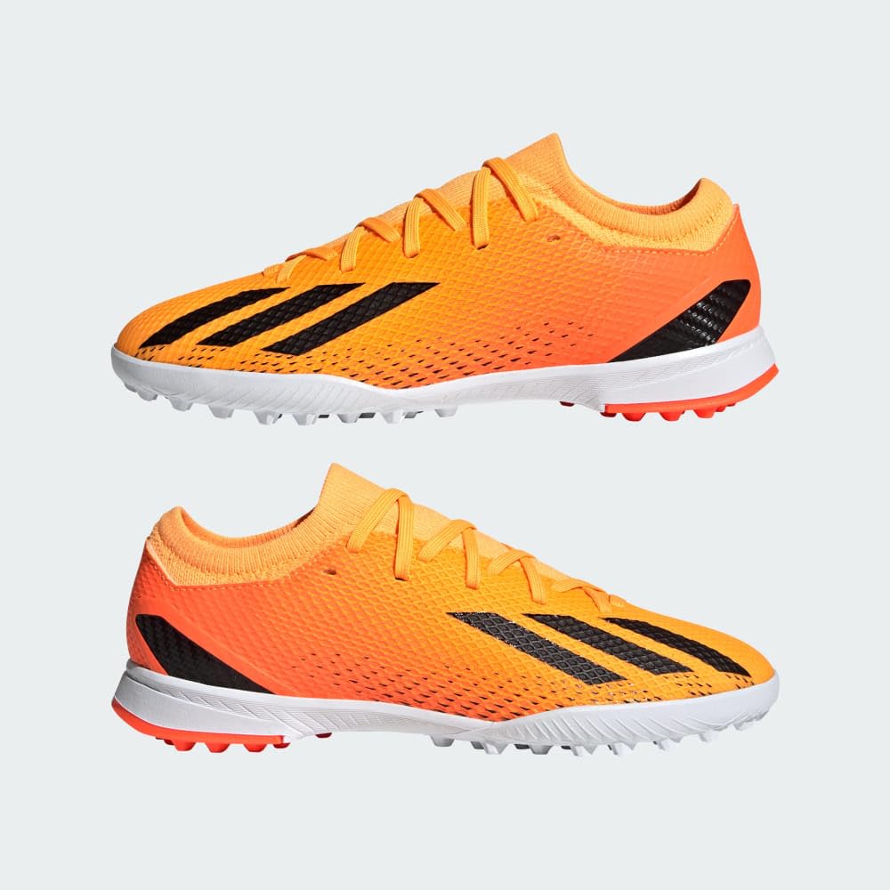 adidas X SPEEDPORTAL.3 Turf Football Shoe, Solar Gold/Black/Team Solar Orange, 5.5 US Unisex Big Kid