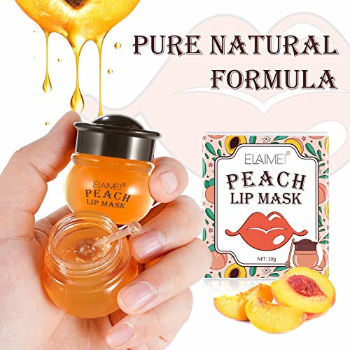Lip Mask, Lip Sleeping Mask Lip Scrubs Exfoliator Moisturizer Repairs Dry Lips Treatment Peach Moisture Lip Care Scrub