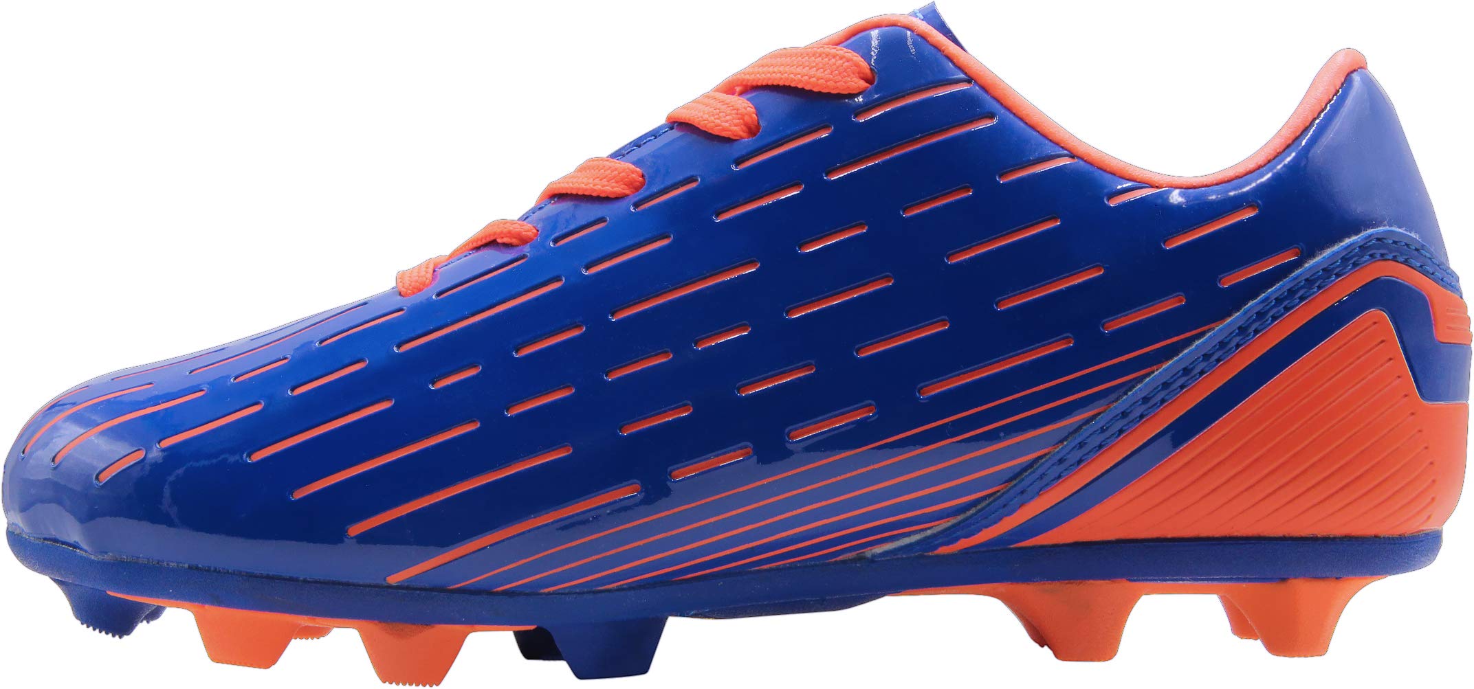 BomKinta Kid's FG Soccer Shoes Athletic Outdoor Soccer Cleats Blue Size 1 M US Little Kid