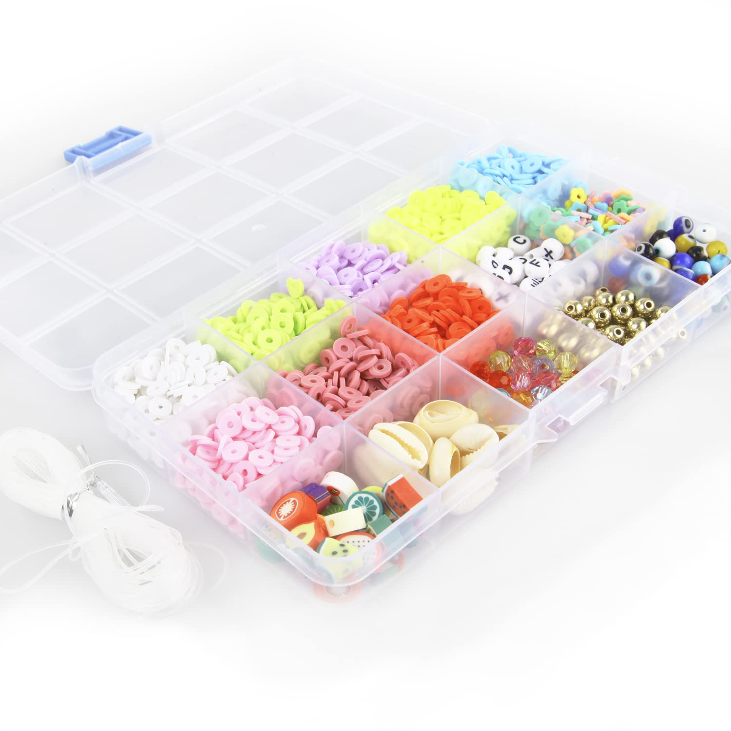 Bracelet Making Kit – 2028-Pcs Bracelet Making Kit for Girls – DIY Bead Bracelet Making Kit with Crystal Beads, Spacers, Alphabet Letters, Flower Beads – Multicolor Clay Bead Bracelet Set