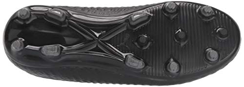 PUMA Unisex-Child Future 4.4 Firm/Artificial Ground Soccer Shoe, Black Black Aged Silver, 3 M US Little Kid