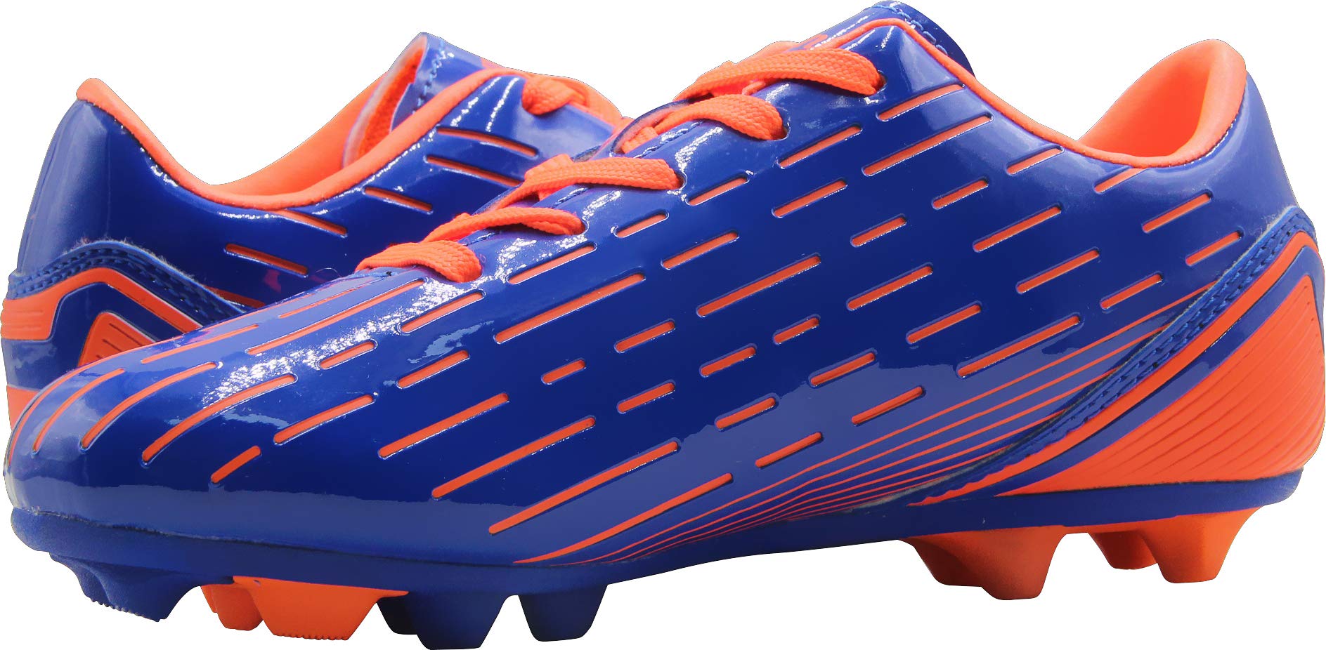 BomKinta Kid's FG Soccer Shoes Athletic Outdoor Soccer Cleats Blue Size 1 M US Little Kid