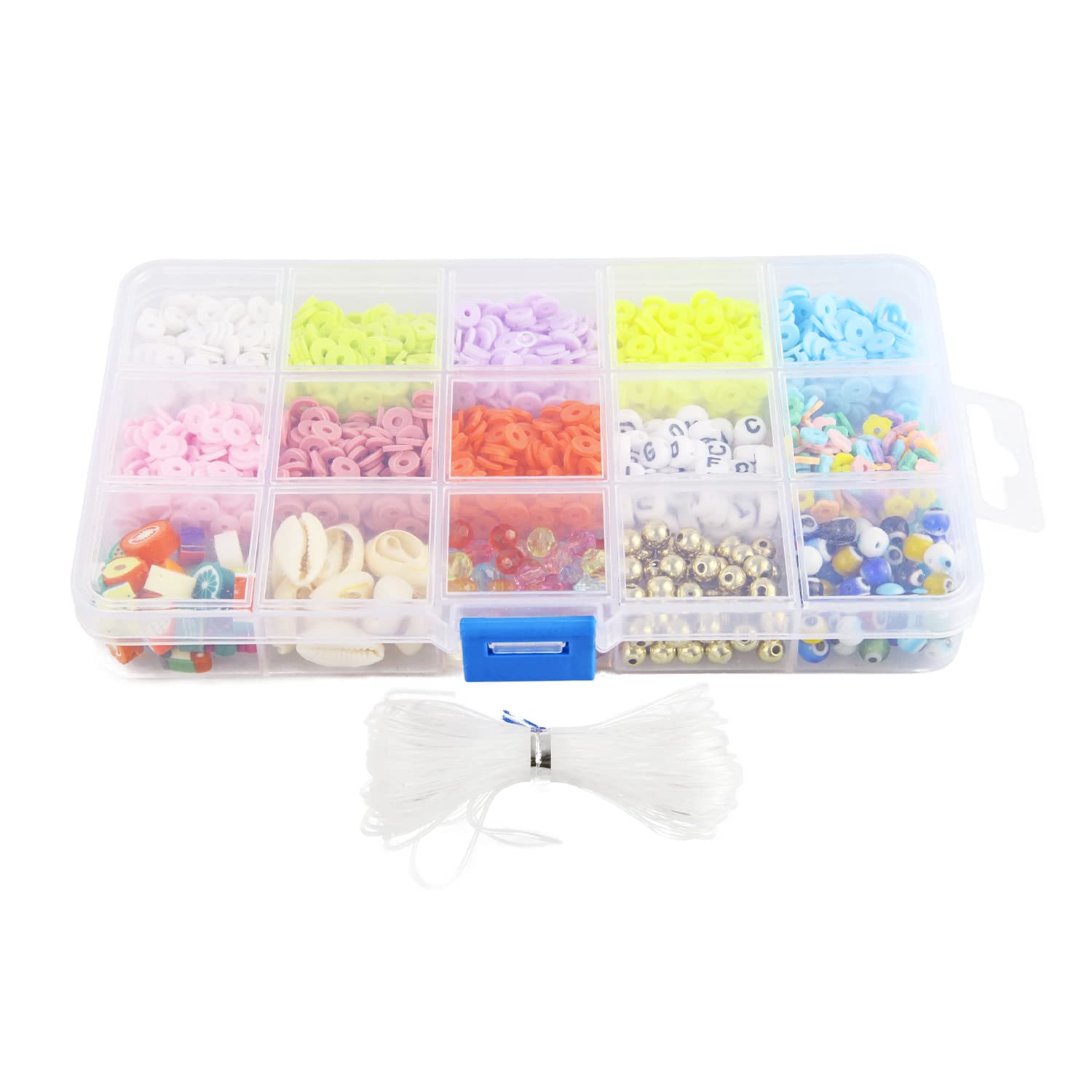 Bracelet Making Kit – 2028-Pcs Bracelet Making Kit for Girls – DIY Bead Bracelet Making Kit with Crystal Beads, Spacers, Alphabet Letters, Flower Beads – Multicolor Clay Bead Bracelet Set