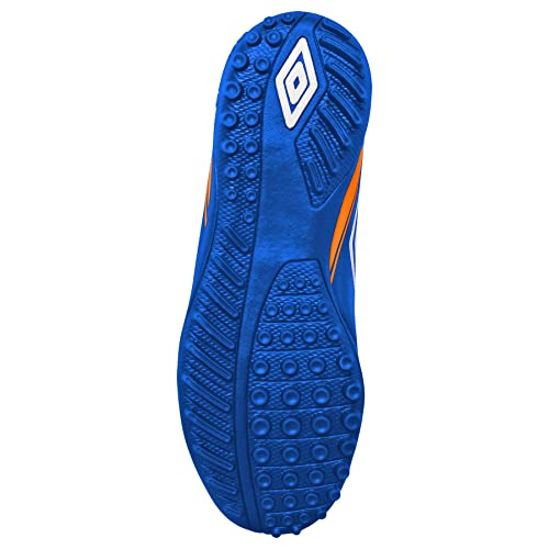 Umbro Boy's Classico X TF Jr. Soccer Turf Shoe, Blue/White/Orange, 4 Little Kid