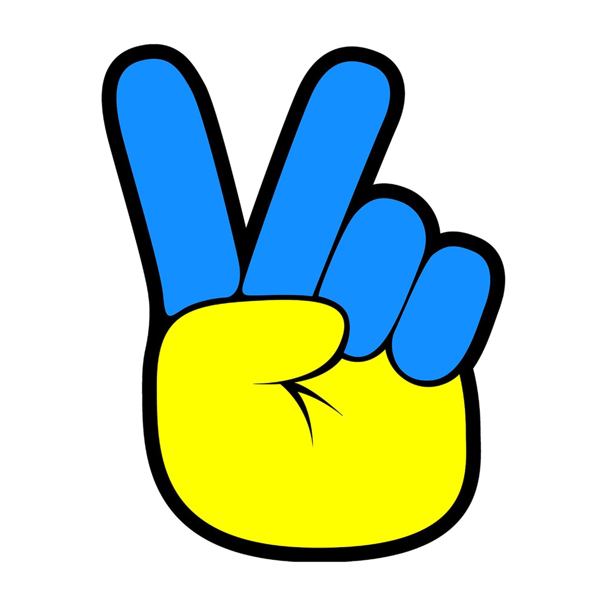 CafePress Ukrainian Flag Peace Sign Ukraine Native H Magnets Rectangle Magnet, 3"x2" Refrigerator Magnet