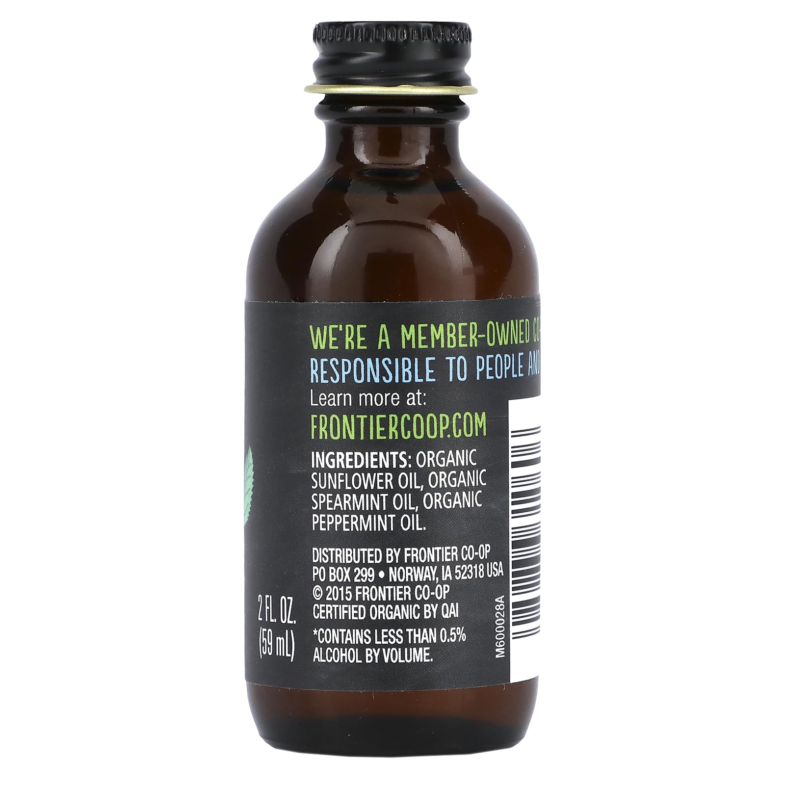 Mint Flavor-Alcohol Free (Organic) Frontier Natural Products 2 oz Liquid