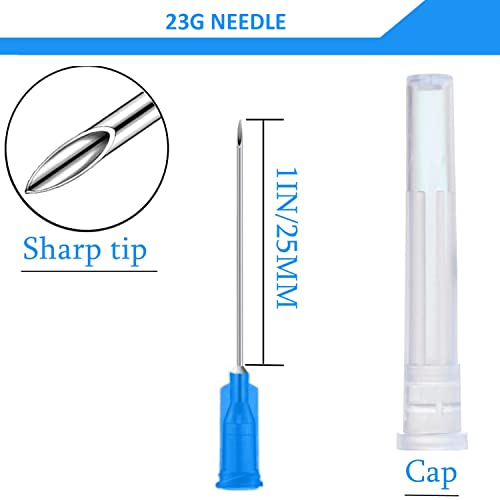 10 Pack 5ml Plastic Syringe with Needle, Syringe for Liquid, Oral, Scientific Labs, Measurement, Dispensing, Feeding Pets, Oil or Glue Applicator, Individually Wrapped (5 ML)