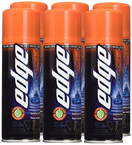 Edge Shave Gel for Men, Sensitive Skin with Aloe, 7 Ounce (Pack of 6) - Shaving Gel For Men That Moisturizes, Protects and Soothes To Help Reduce Skin Irritation
