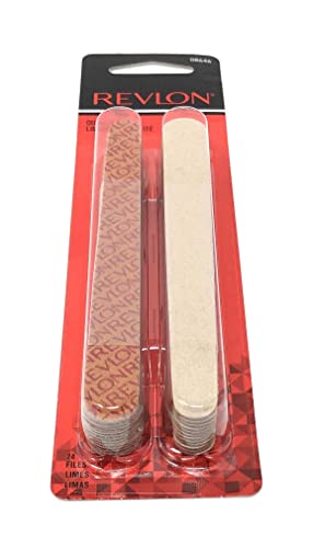 Revlon Compact Emery Boards Nail File, Dual Sided for Shaping and Smoothing Finger and Toenails, 24 Count