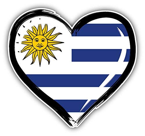 DG Graphics Uruguay Grunge World Flag Art Decor 5'' x 5'' Magnet Vinyl Magnetic Sheet for Lockers, Cars, Signs, Refrigerator